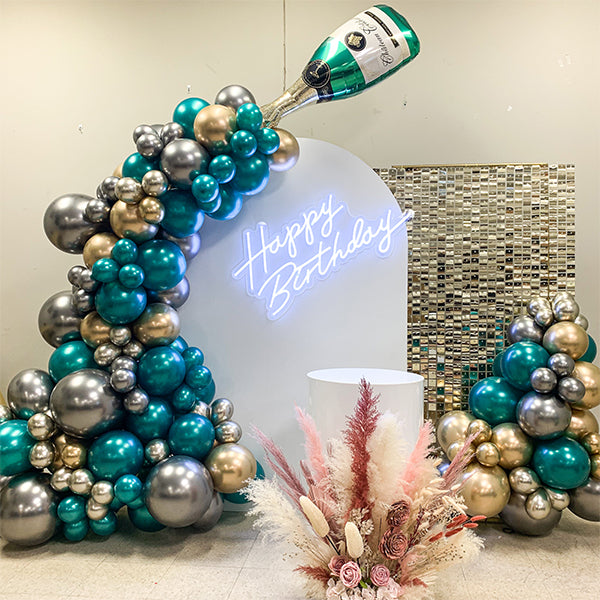 Champagne theme Balloon Decor – Partybox Entertainment