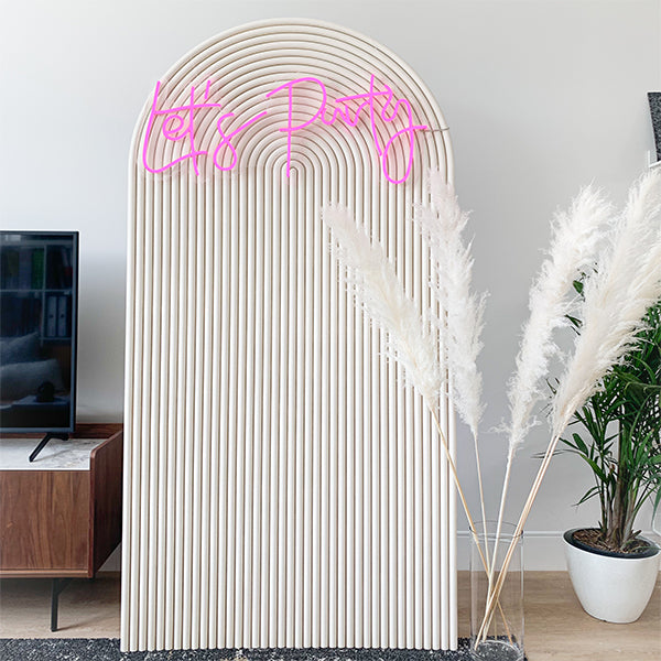 Beige Ripple Arch Backdrop – Partybox Entertainment